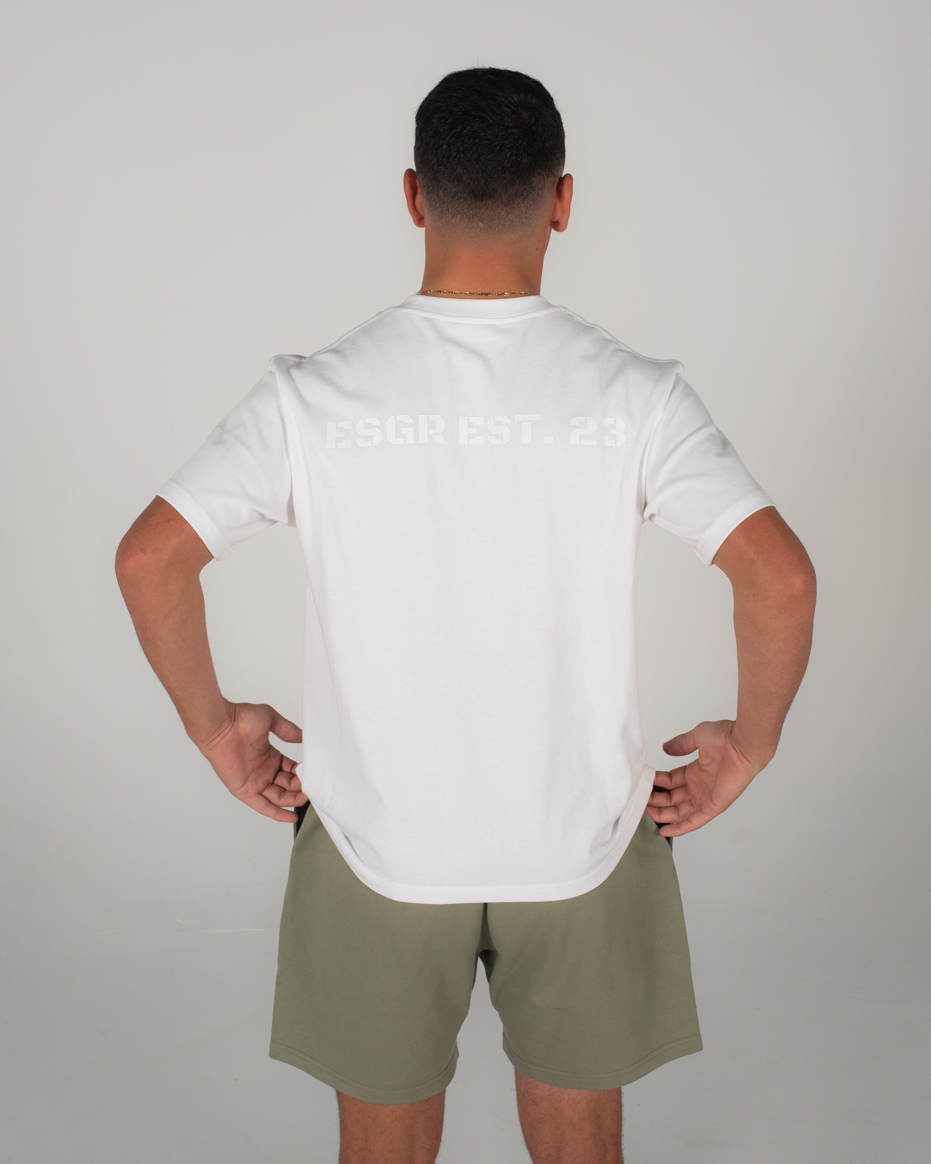 MENS PUMP TEE - WHITE – ESGR